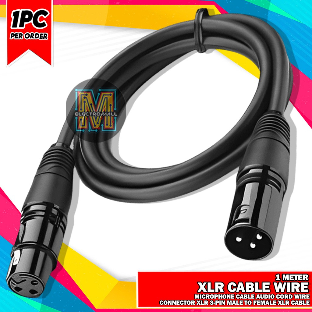 DMX Cable 1M XLR Cable Male to Female For Par Lights Stage Lights Sound ...