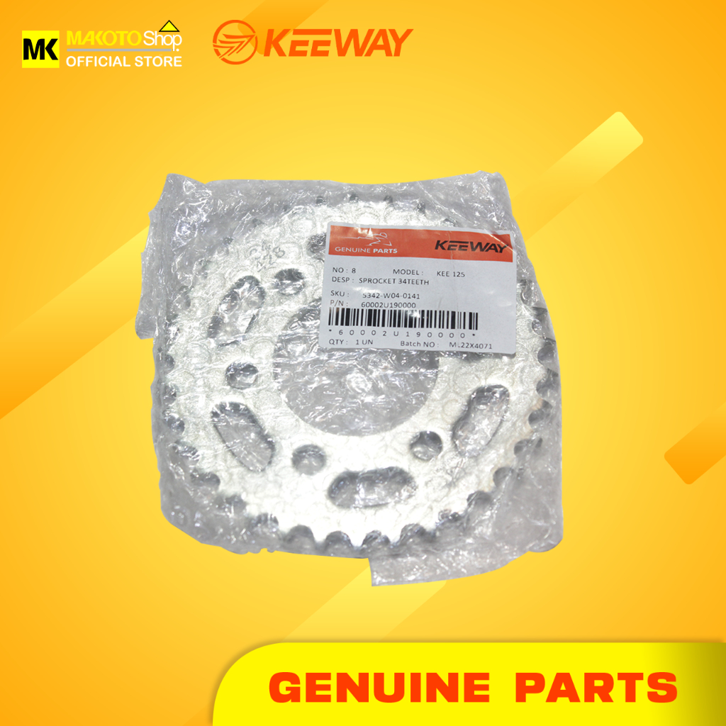 Keeway Sprocket Rear (Kee 125) (Cafe Racer 152)(Rks 150 EVO ...
