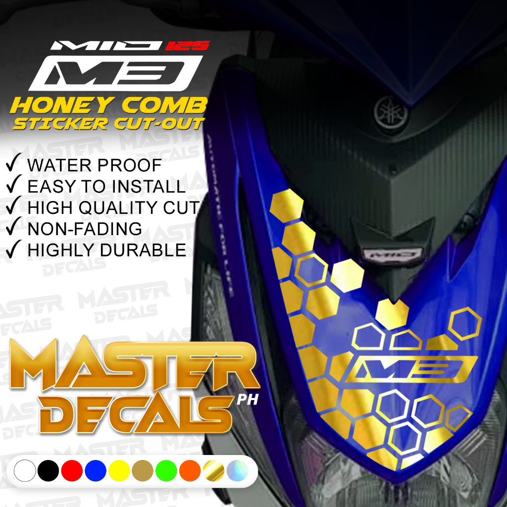 Yamaha Mio i 125, Mio M3 HoneyComb Sticker Cut-out | Shopee Philippines
