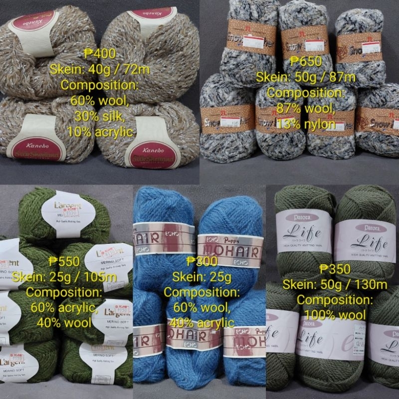 Assorted Yarn Sets Part 2 [7] | Shopee Philippines