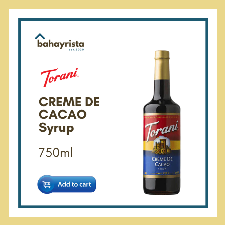 Torani Creme de Cacao Syrup 750ml | Shopee Philippines