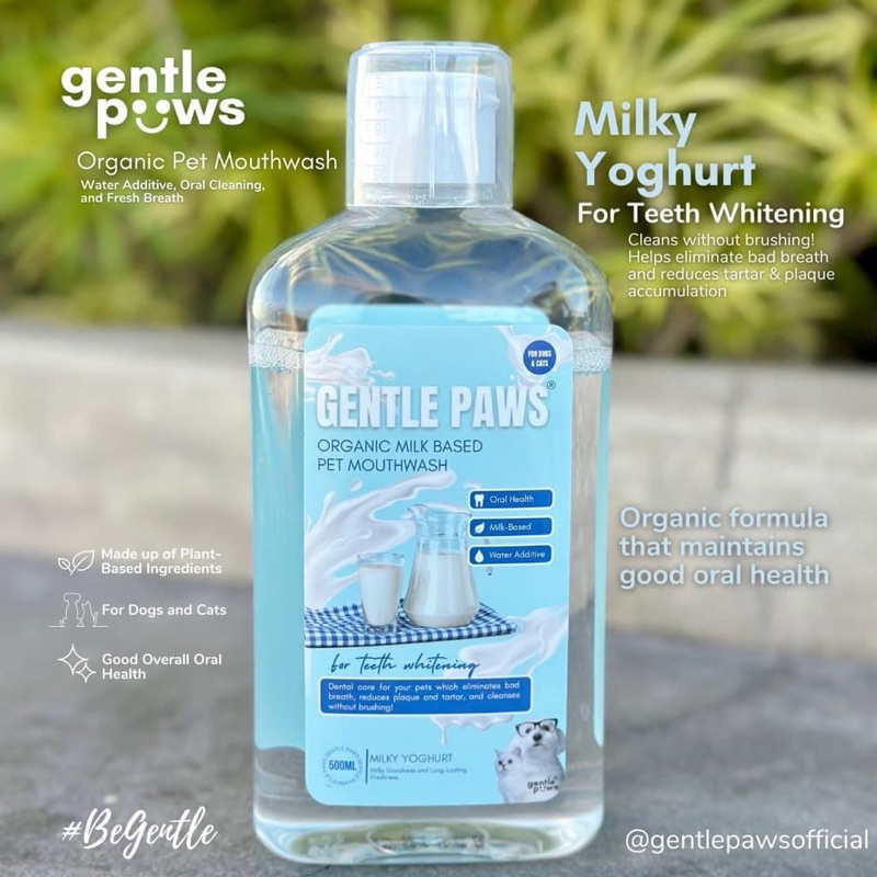Dog and Cat Mouthwash - Gentle Paws' Plant-Based, Water Additives, Oral ...