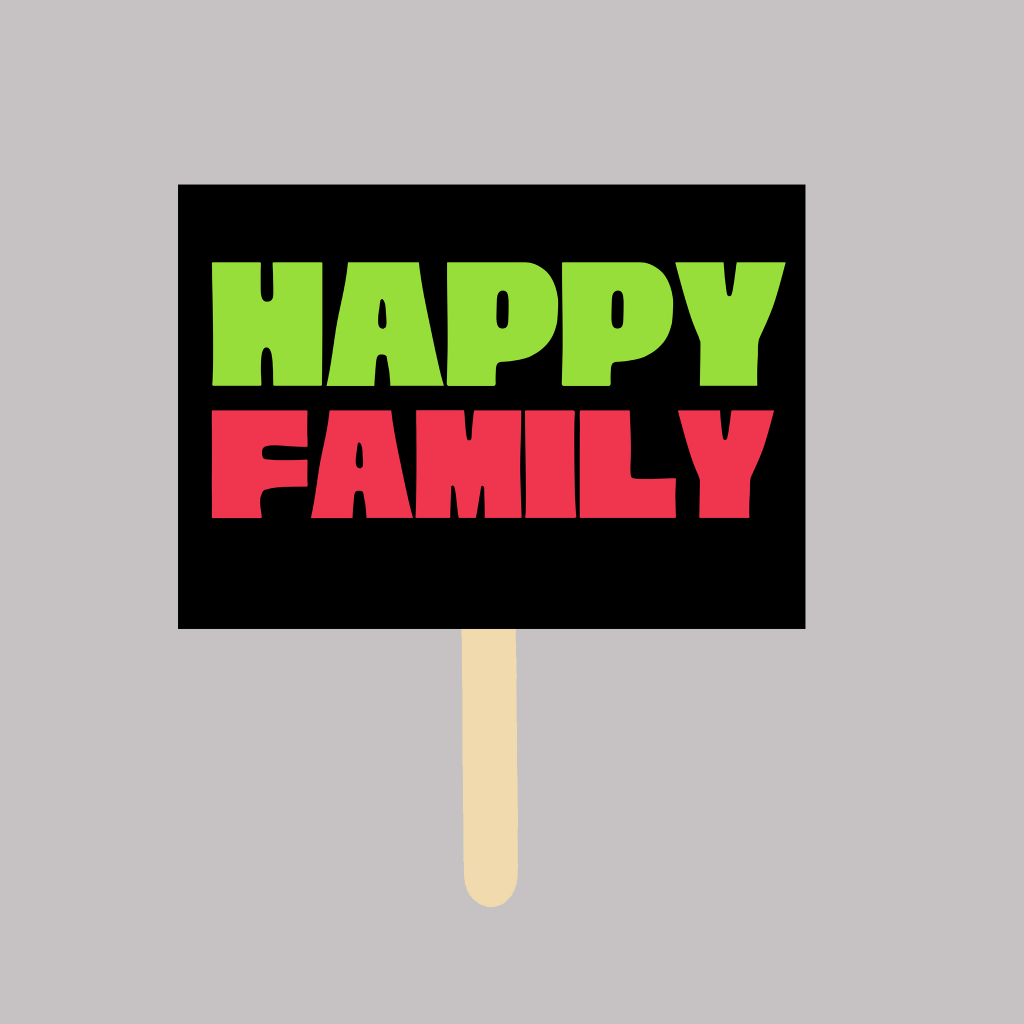 HAPPY FAMILY ( Photo Booth Props) | Shopee Philippines
