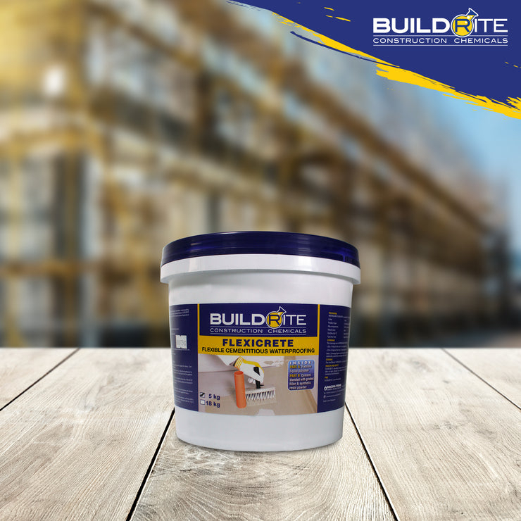 BUILDRITE FLEXICRETE (5kg) FLEXIBLE CEMENTITIOUS WATERPROOFING 2K ...