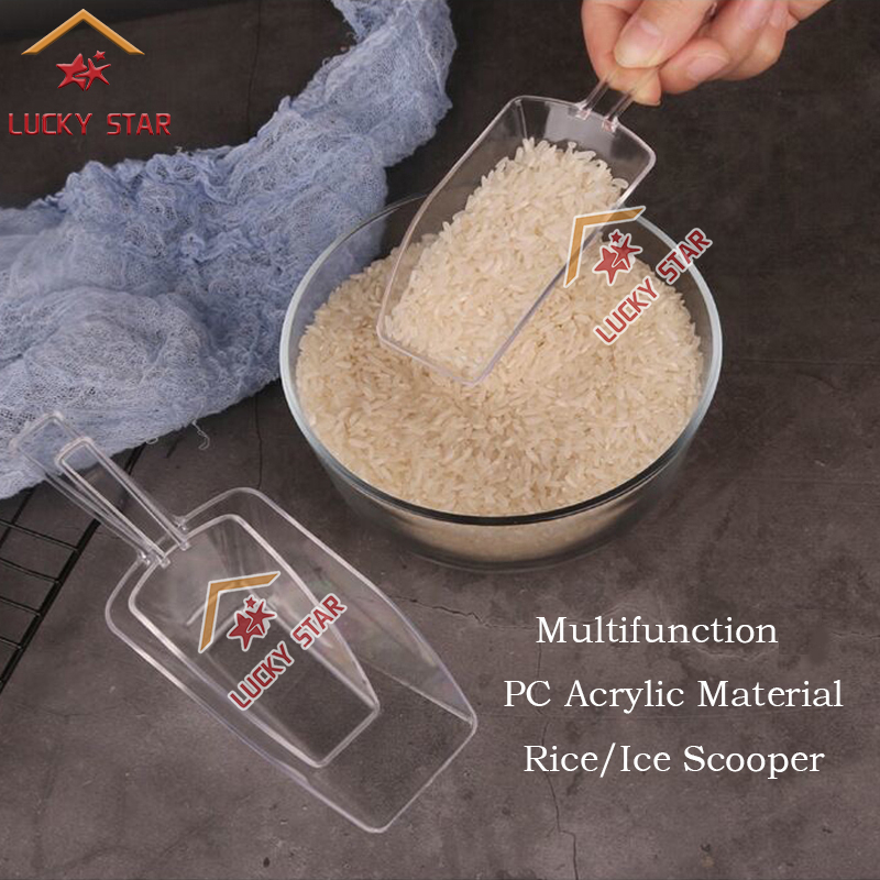 3in1 Set Transparent Scooper Multifunction PC Acrylic Rice Scoop Ice ...