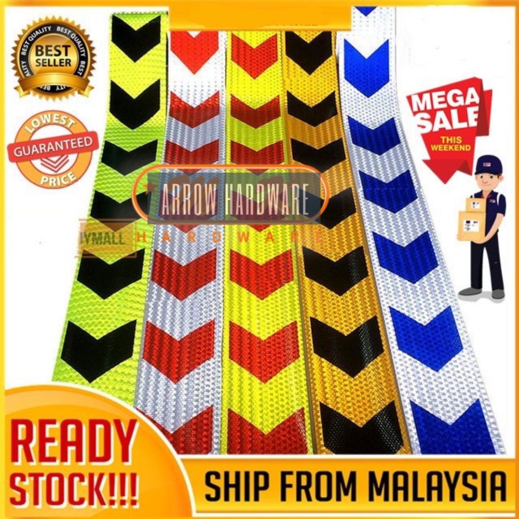 (5cm＊3m) Arrow Marking Truck Lorry Car Safety Warning Conspicuity ...