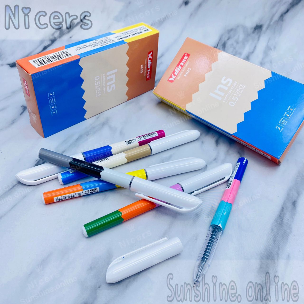 12pcs K-625 Yulin gel pen sign pen 0.5mm | Shopee Philippines