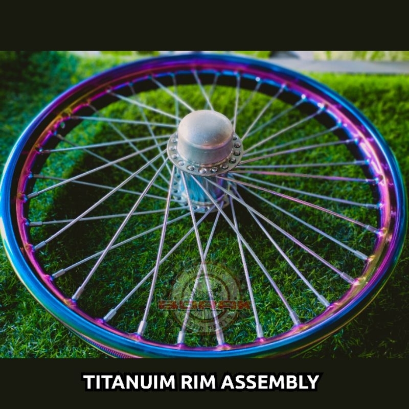 TITANUIM RIM ASSEMBLY CHROME HUB/YAGUSO SPOKES with FREE BEARING ...