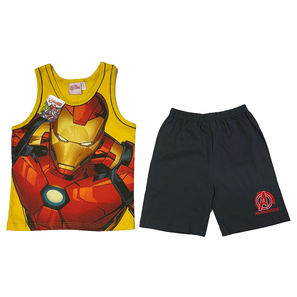 Disney Marvel Avengers Iron Man Glimpse Boys Kids Yellow Sando Shirt ...