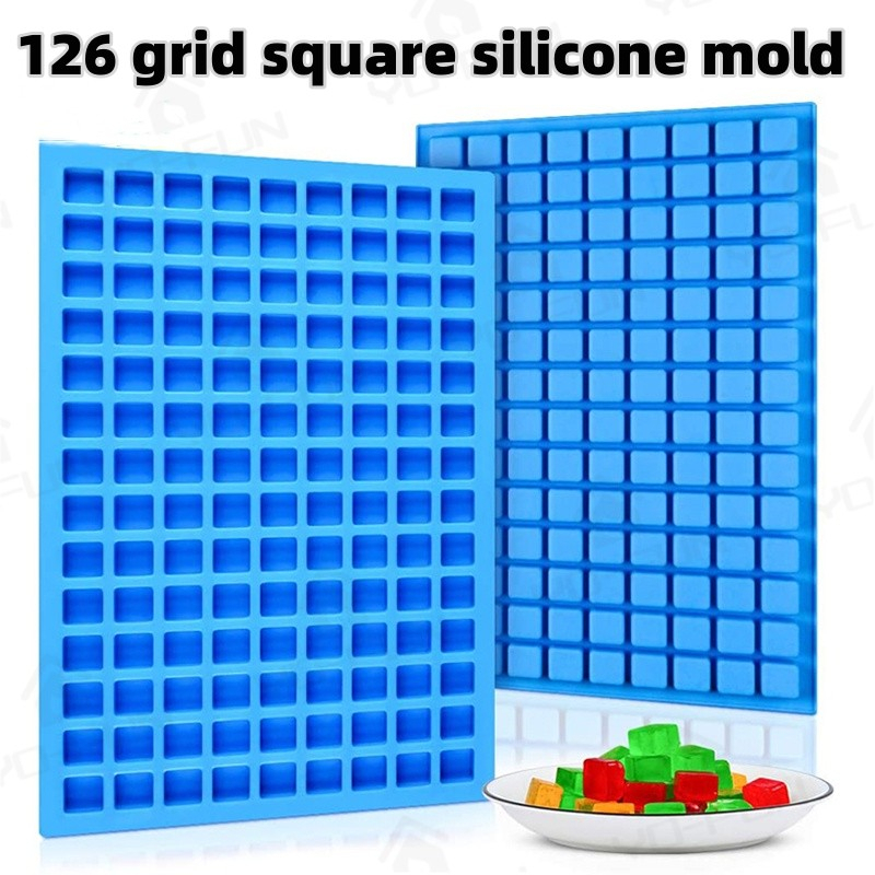 Yo-Fun 126 cavities Square Silicone Molds Mini cheese Molds Candy ...