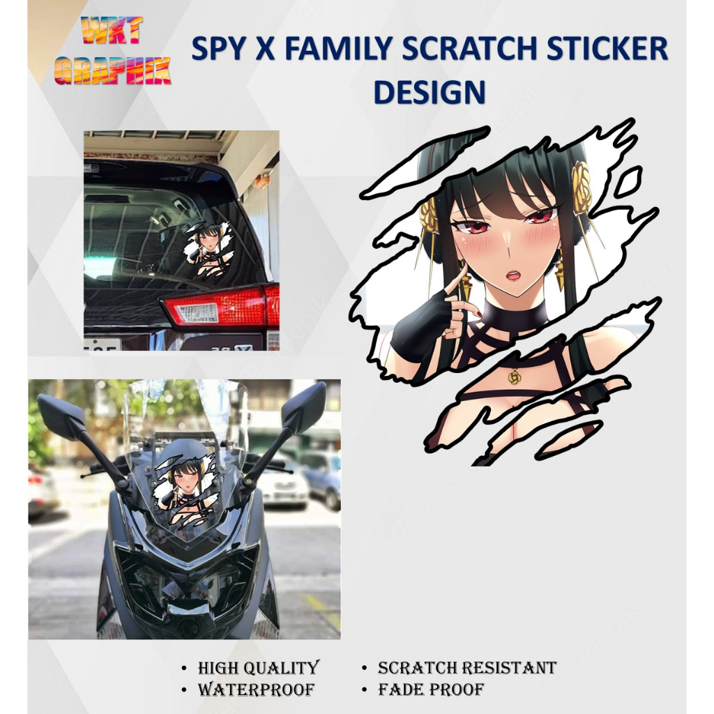 SPY X FAMILY SCRATCH STICKER DESIGNS (MATTE LAMINATED, WATERPROOF ...