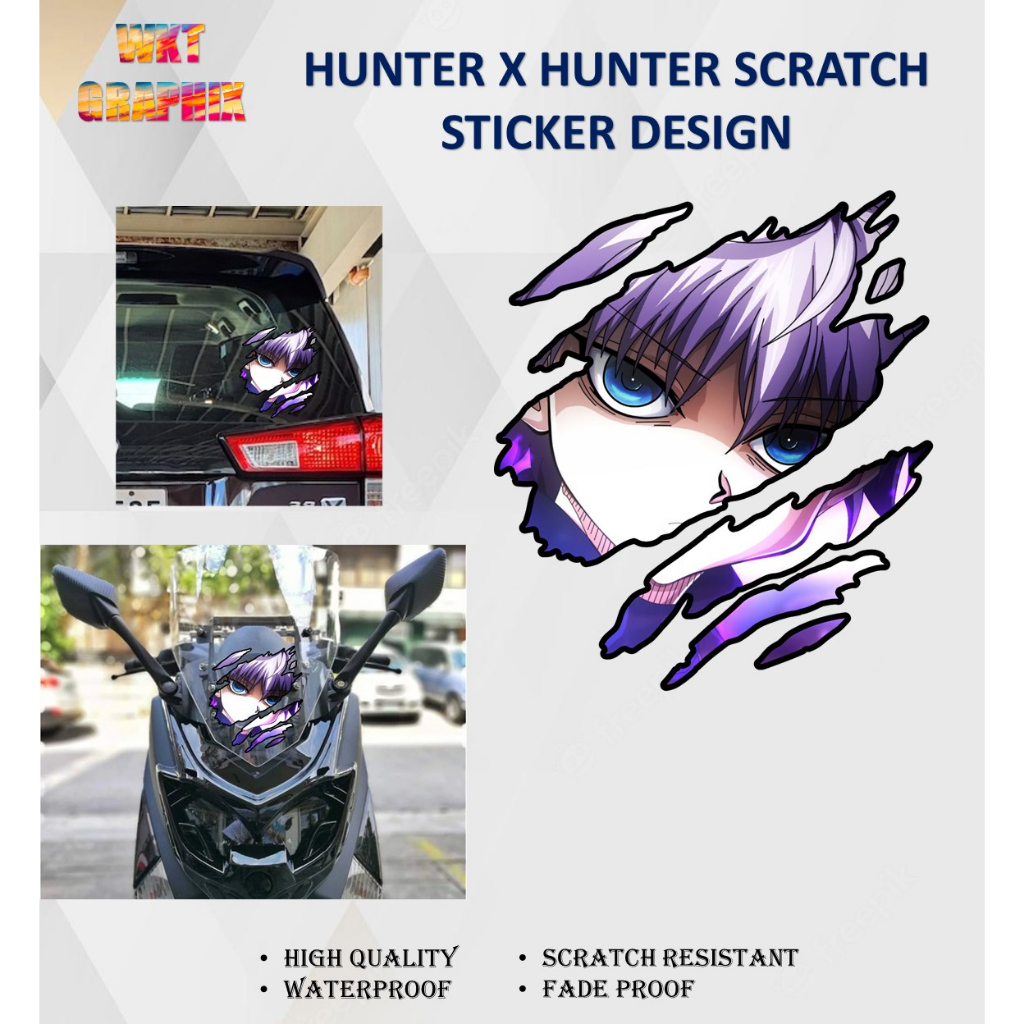 HUNTER X HUNTER SCRATCH STICKER DESIGNS (MATTE LAMINATED, WATERPROOF ...