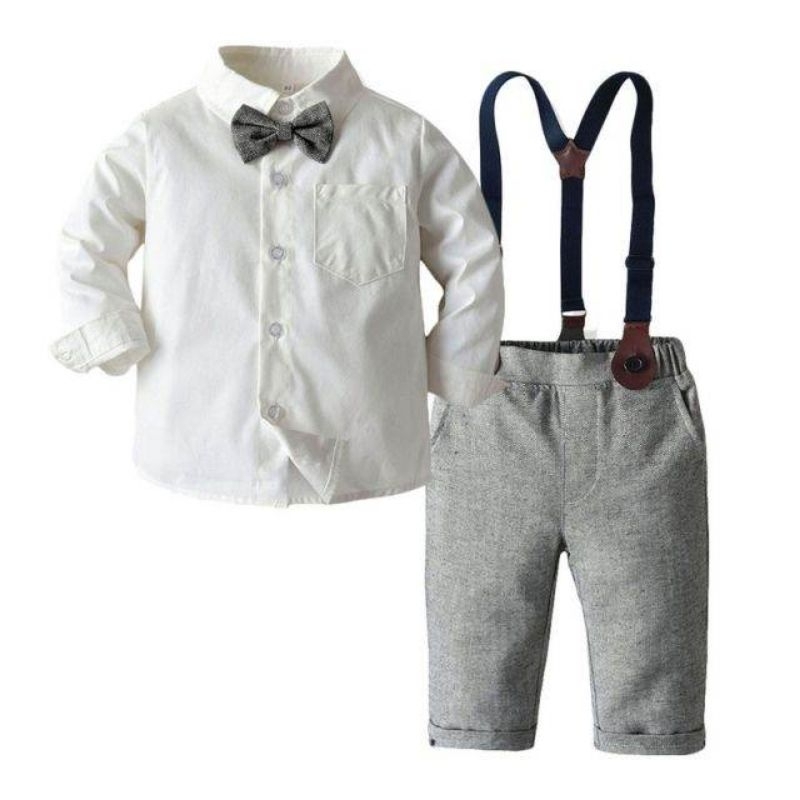 Coin Bearer Ring Bearer Wedding Baptimal Boys Longsleeve and Pants Pang ...