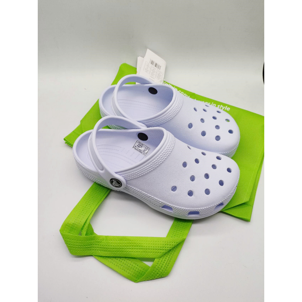 Crocs classic clogs lake blue for woman with ecobag | Shopee Philippines