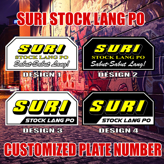 SURI STOCK LANG PO Customized Plate Number | Shopee Philippines