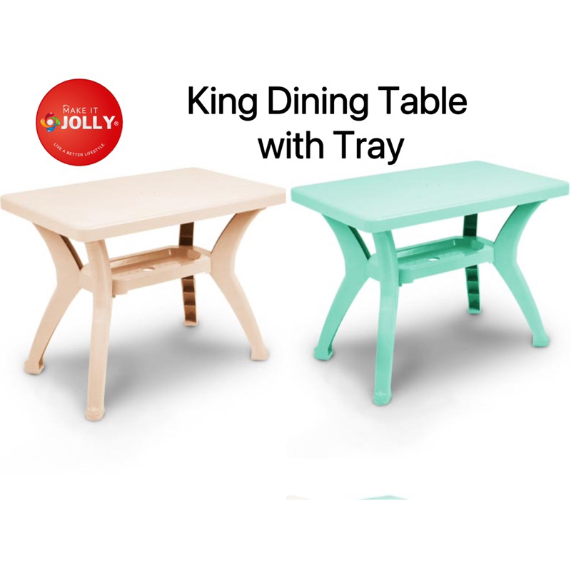 Jolly Plastic King Dining Table with Tray Class A good quality | Shopee ...