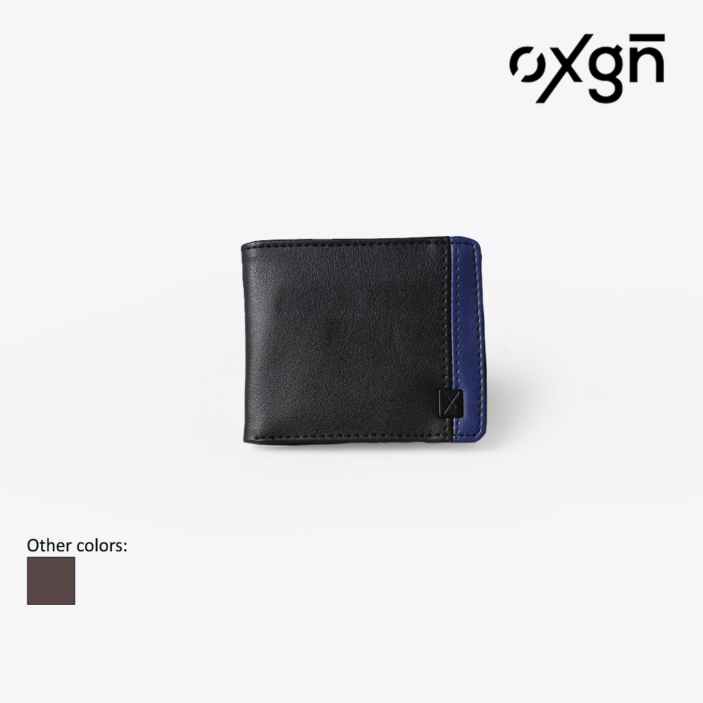 OXGN X Bi-Fold Wallet For Men (Black/Chocolate Brown) | Shopee Philippines