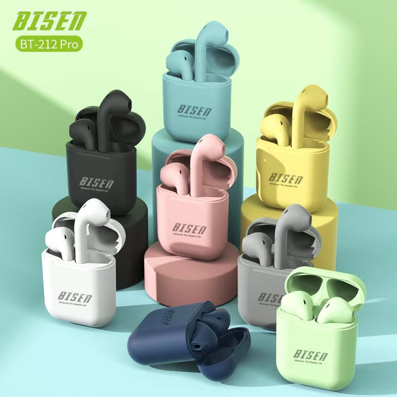 Bisen BT212Pro TWS Stereo Earphone Wireless Bluetooth Headphone Touch ...