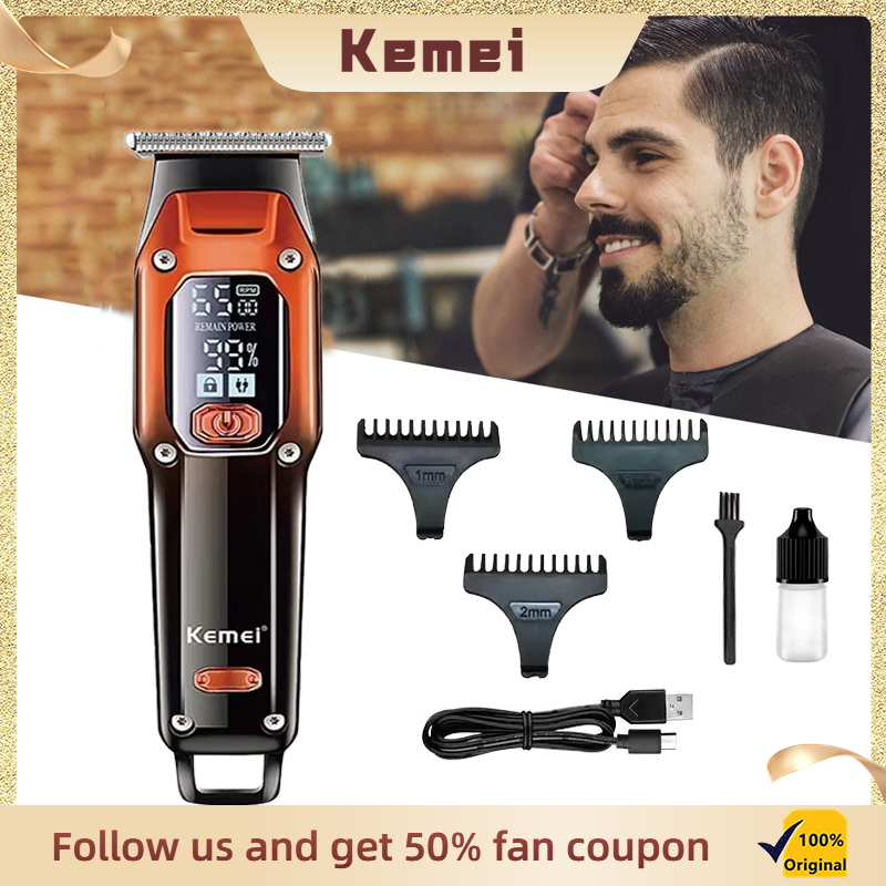 Kemei KM-658 Hair clipper Cord or Cordless Use Hair Trimmers Barber Professional Rechargeable ...
