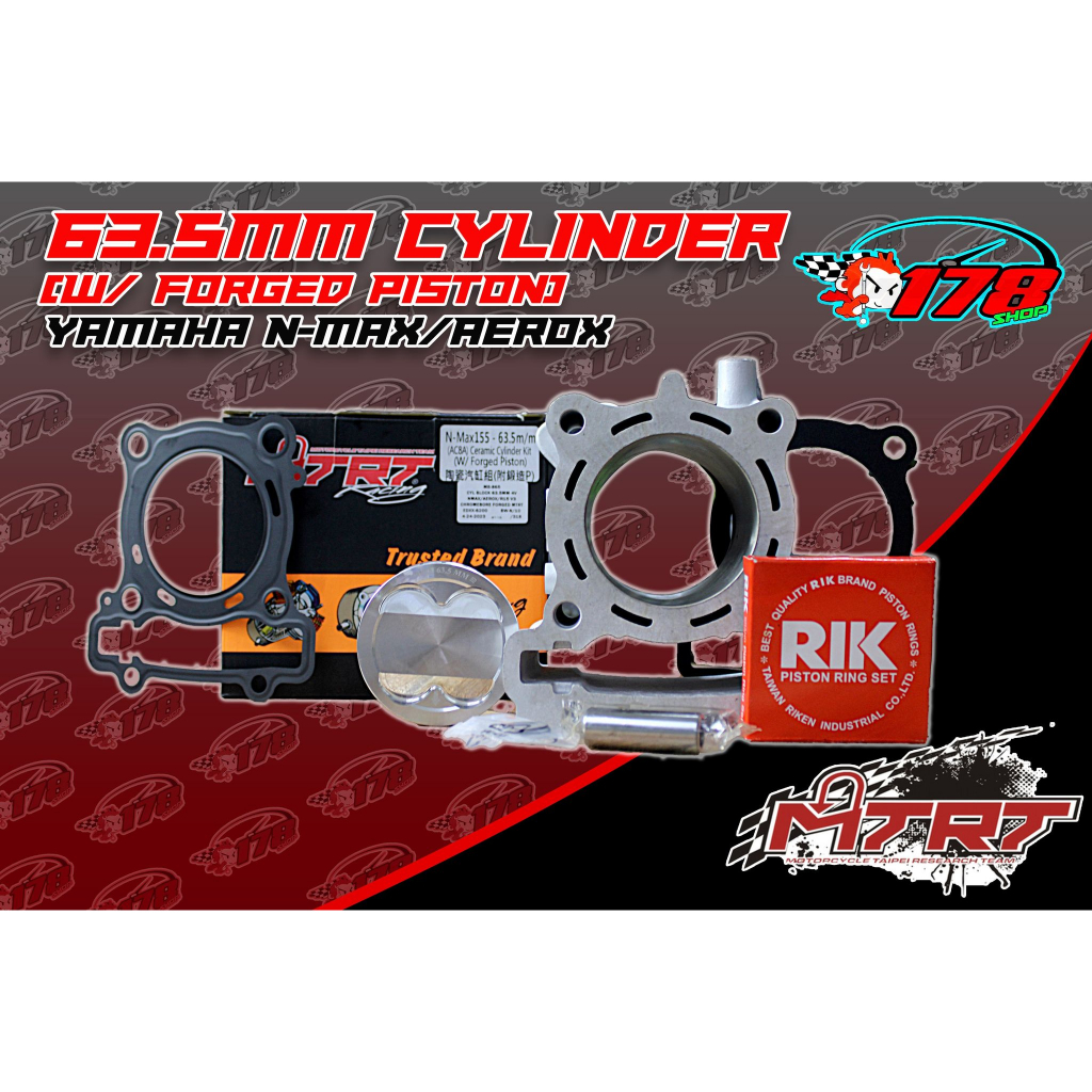 MTRT cylinder block kit forged piston nmax aerox chromebore(63.5MM ...