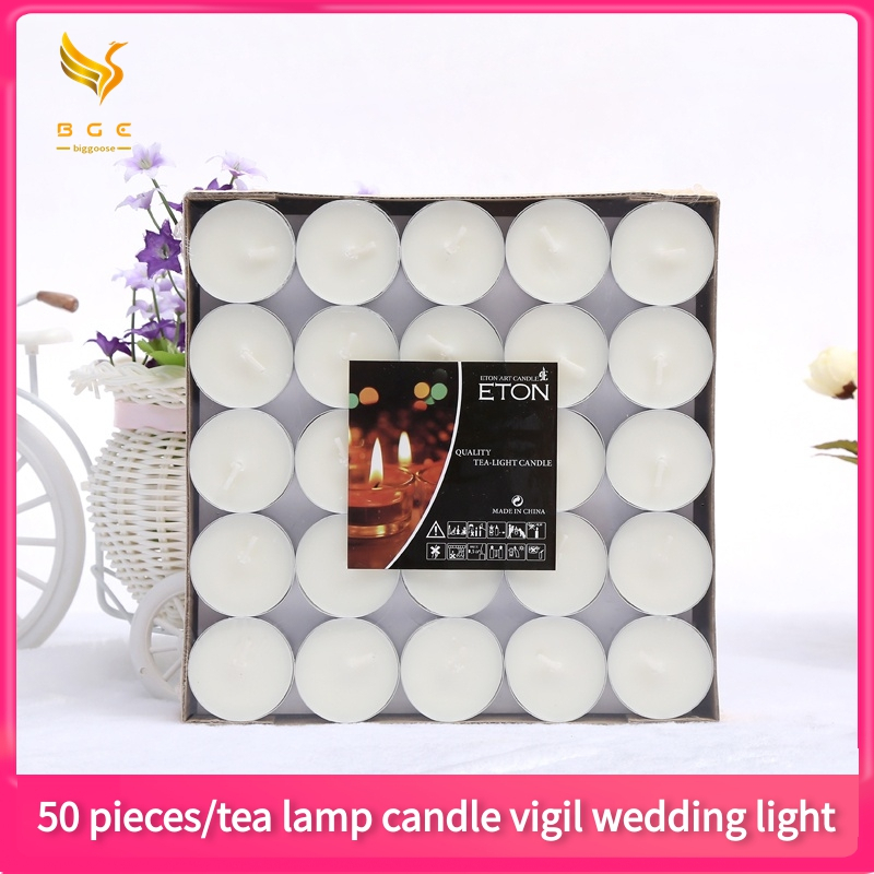 【COD】10/50pcs/Tea light Candles,Metal Cup.vigil,Wedding Light,tealight ...