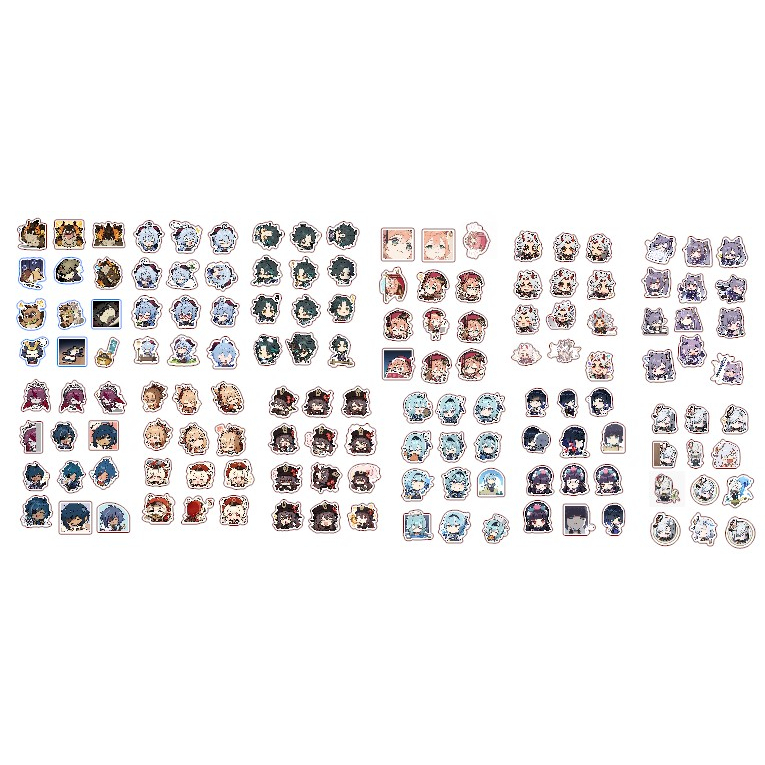 12 pcs/set Genshin Impact Aquaflask safe Chat Emoji Sticker Vol. 2 ...