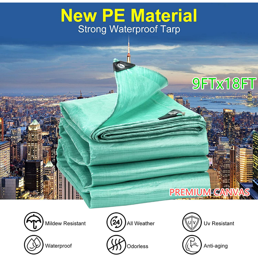 6FTx12FT Sakolin Trapal Tarpaulin Camping Tarpaulin,Waterproof, Tear ...