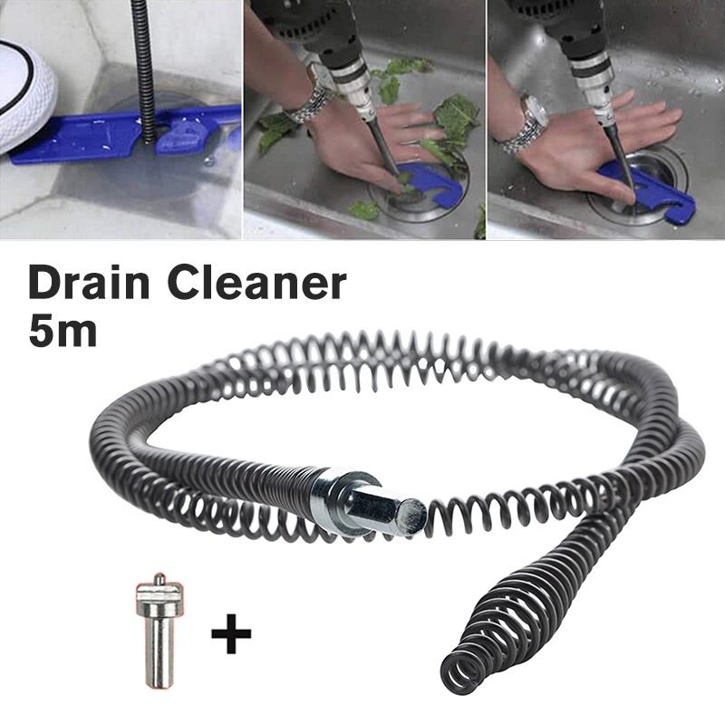 20m Sewer Dredging Spring Electric Drill Drain Cleaner Machine ...