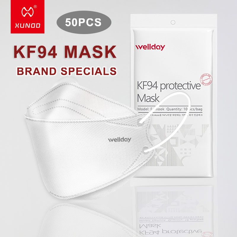Wellday KF94 Mask 50Pcs 4PLY 3D FaceMask Korean K94 Adult Mask FDA ...
