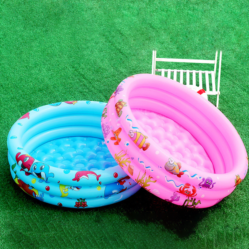 Children's Outdoor Inflatable Family Swimming Pool Round Double Fish ...