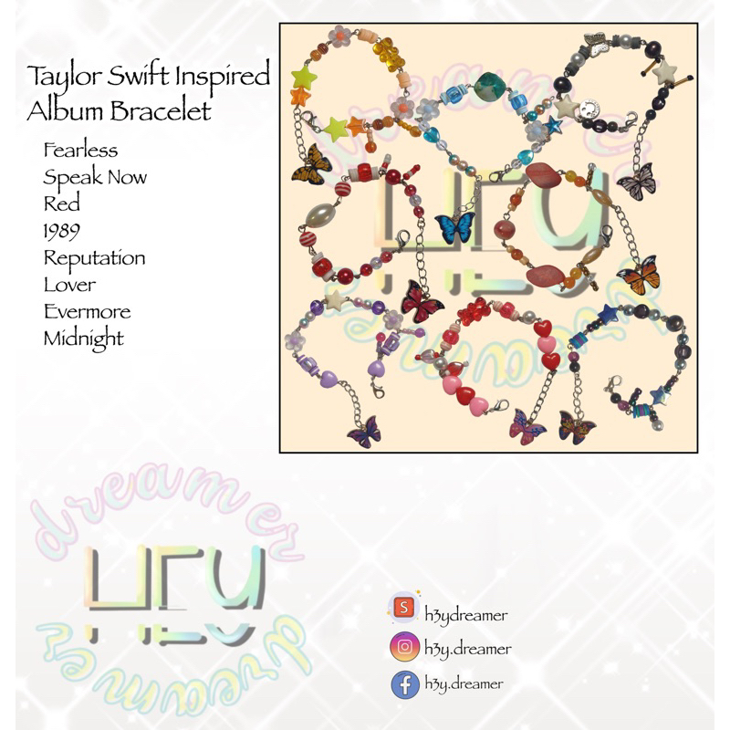 Taylor Swift Inspired 'Album' Bracelet by Dreamer | Shopee Philippines