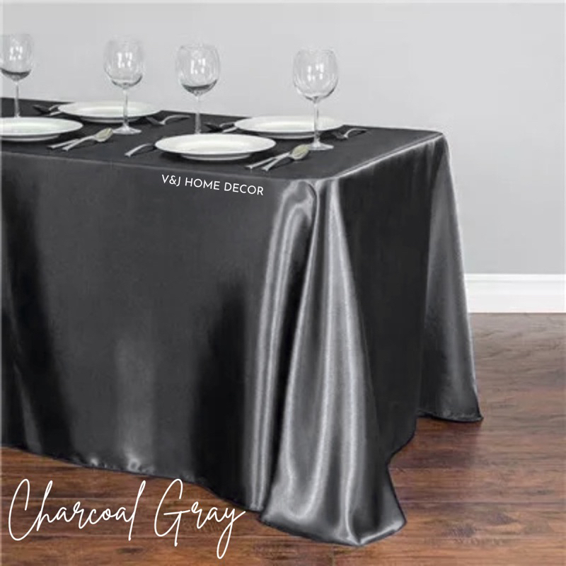 TABLE CLOTH SILK Satin Shiny Table Cloth | Shopee Philippines