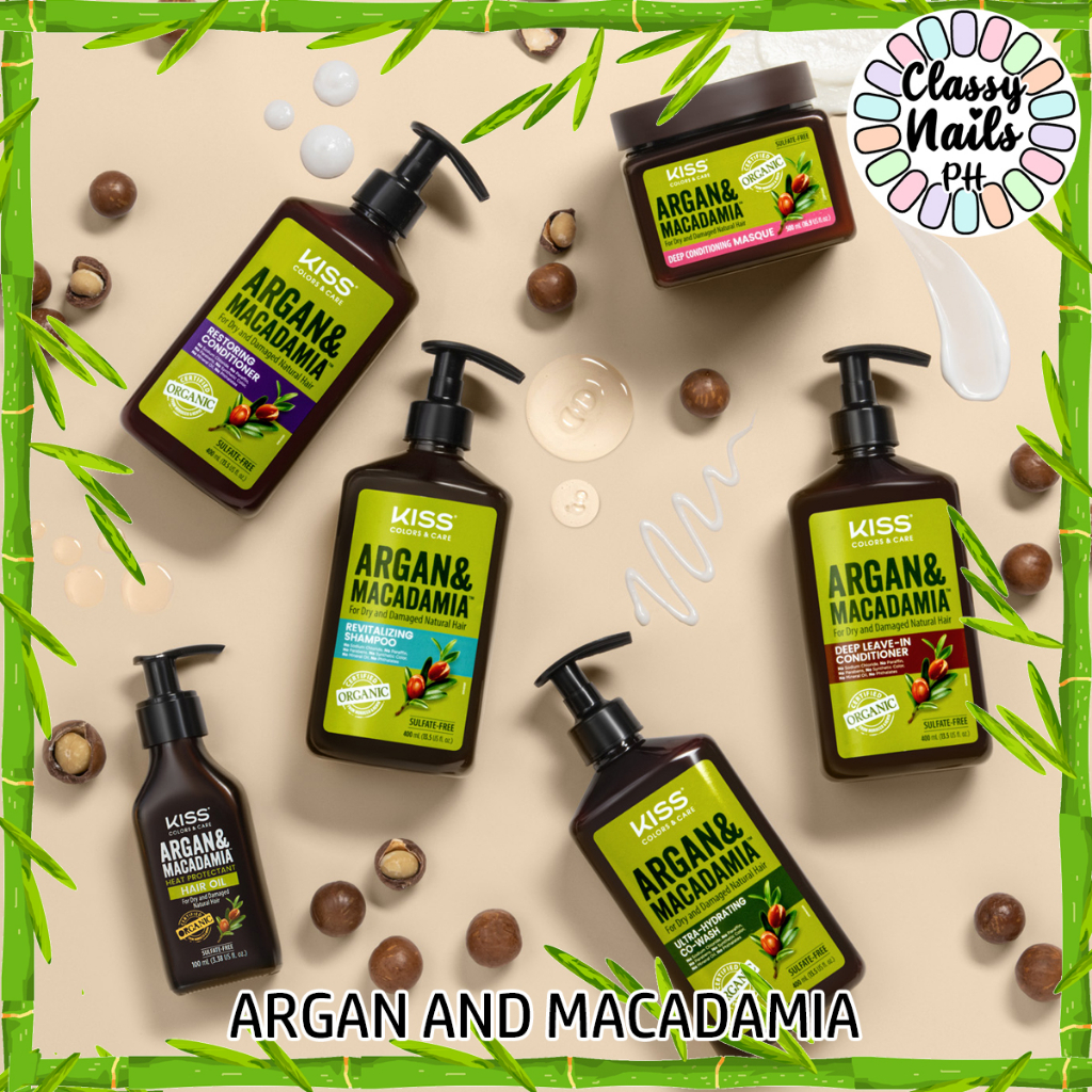 1 BOTTLE • KISS USA • Argan and Macadamia • SULFATE FREE Hair Oil ...