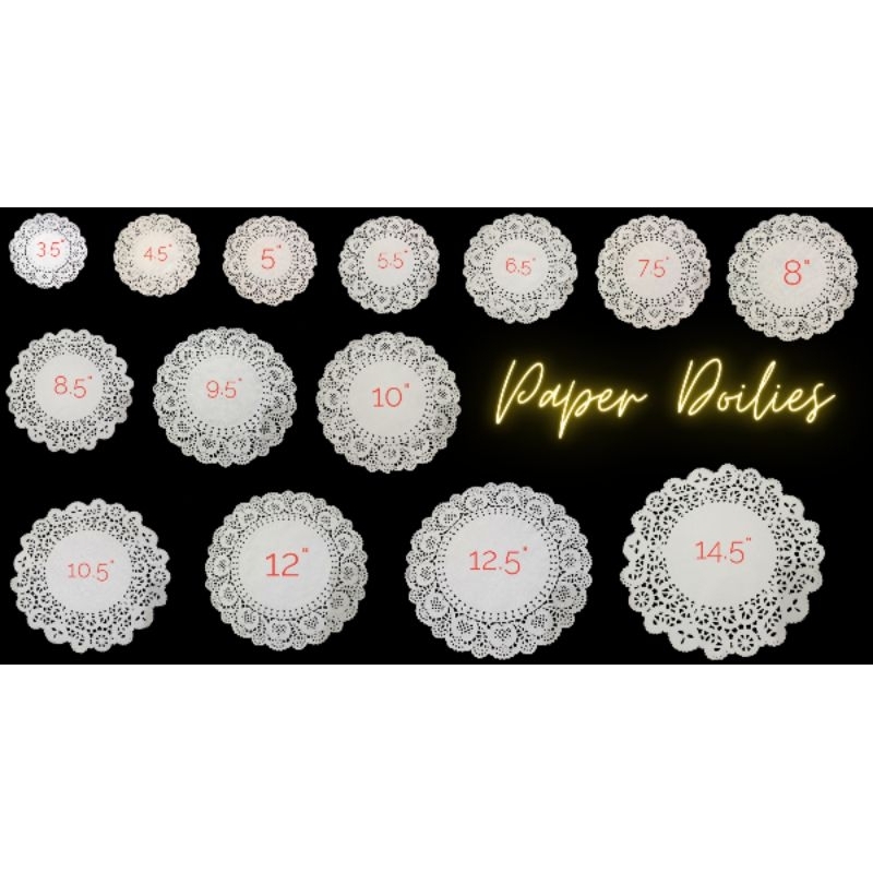 PAPER DOILIES 10pcs Sizes 3.5" to 8.5" | Shopee Philippines