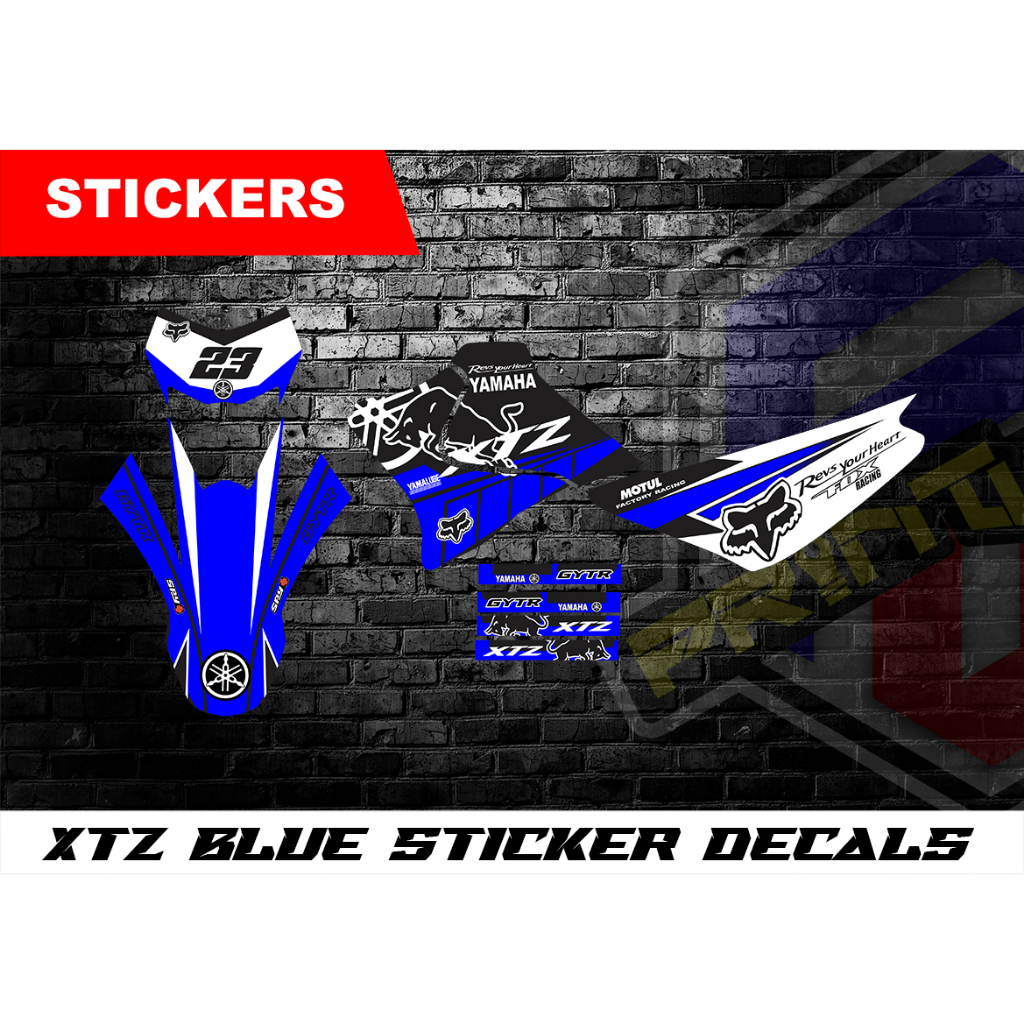 XTZ Sticker Decals Blue White | Shopee Philippines