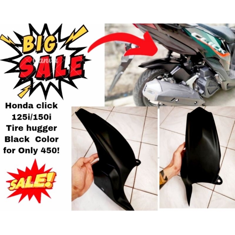 Tire hugger Honda Click v2/v3 BLACK | Shopee Philippines