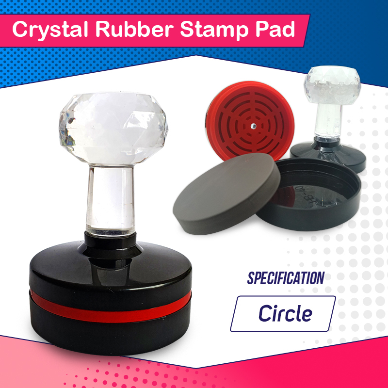 Circle Photosensitive Crystal Rubber Stamp Pad and Case for School ...
