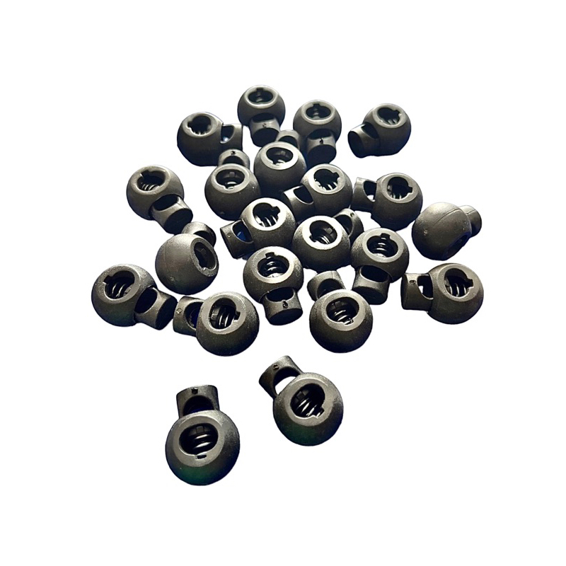 50pcs or 100pcs Cord Lock / Spring Plastic Round Toggle Stopper ...