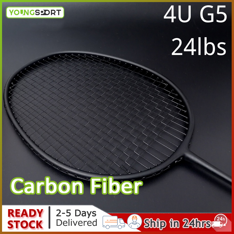 6U G5 24lbs Badminton Racket Original Training Single Carbon Firber Rod ...