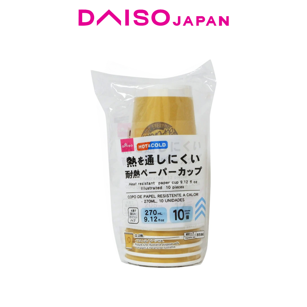Daiso Disposable Paper Cups (9oz, 10 pieces) | Shopee Philippines