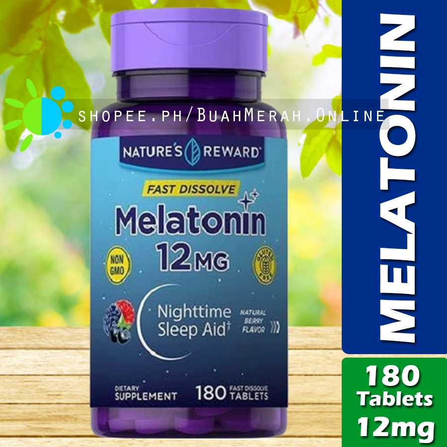 MELATONIN 12mg Tablet Sleep Sleeping Aid Insomnia Pill Capsule ...