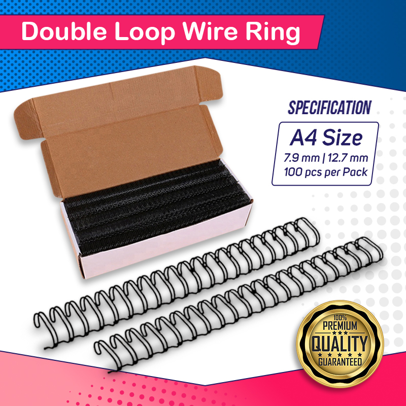 Double Loop Wire Metal Ring Binder 3:1 Pitch A4 Size for Wire Binding ...