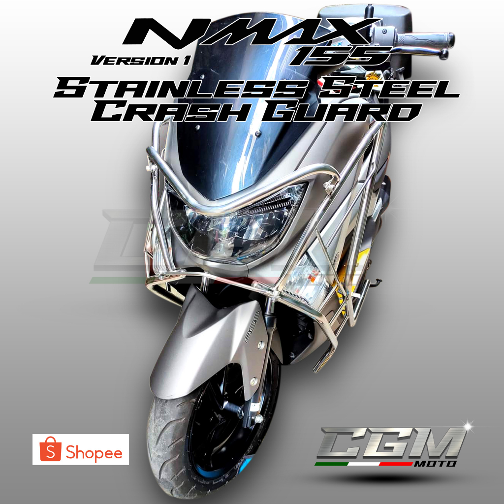 ⭐️NMAX V1 FULL & HALF ARMOR CRASH GUARD STAINLESS STEEL FULL ARMOR FOR ...