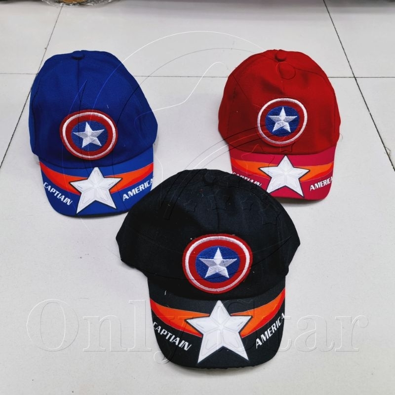 Captain America Character Kids Caps for Infant (1-2 yrs old) | Shopee ...