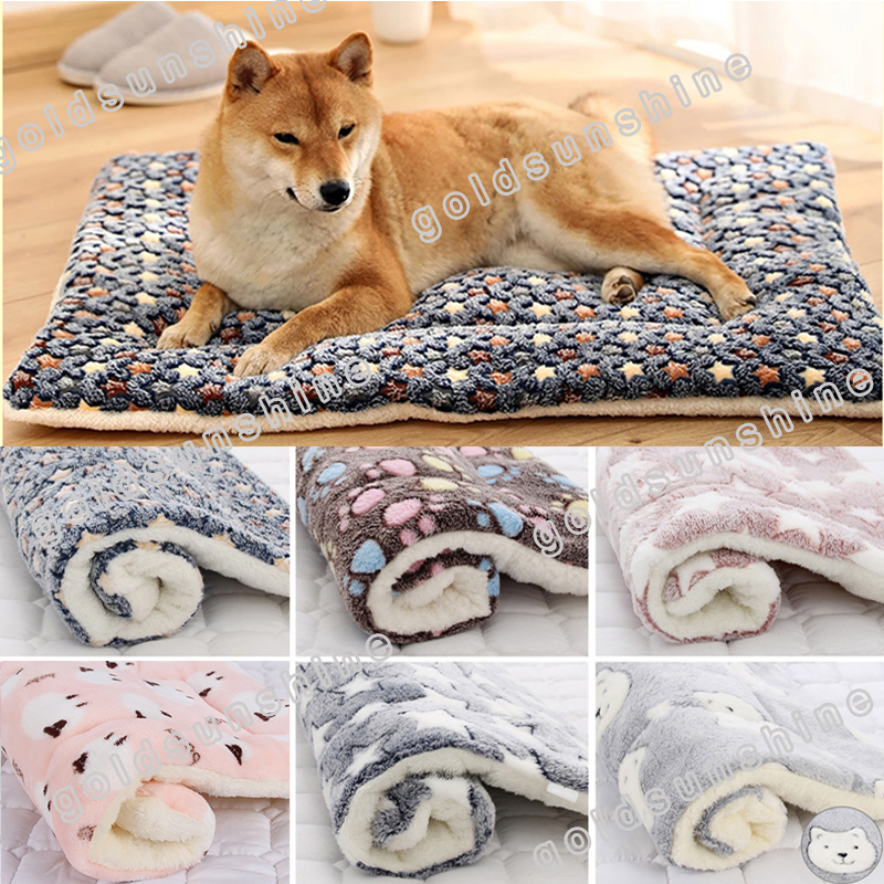 Dog Bed Mat Soft Pet Cat Sleeping Bed Washable Mat for Dog Flannel Pet ...
