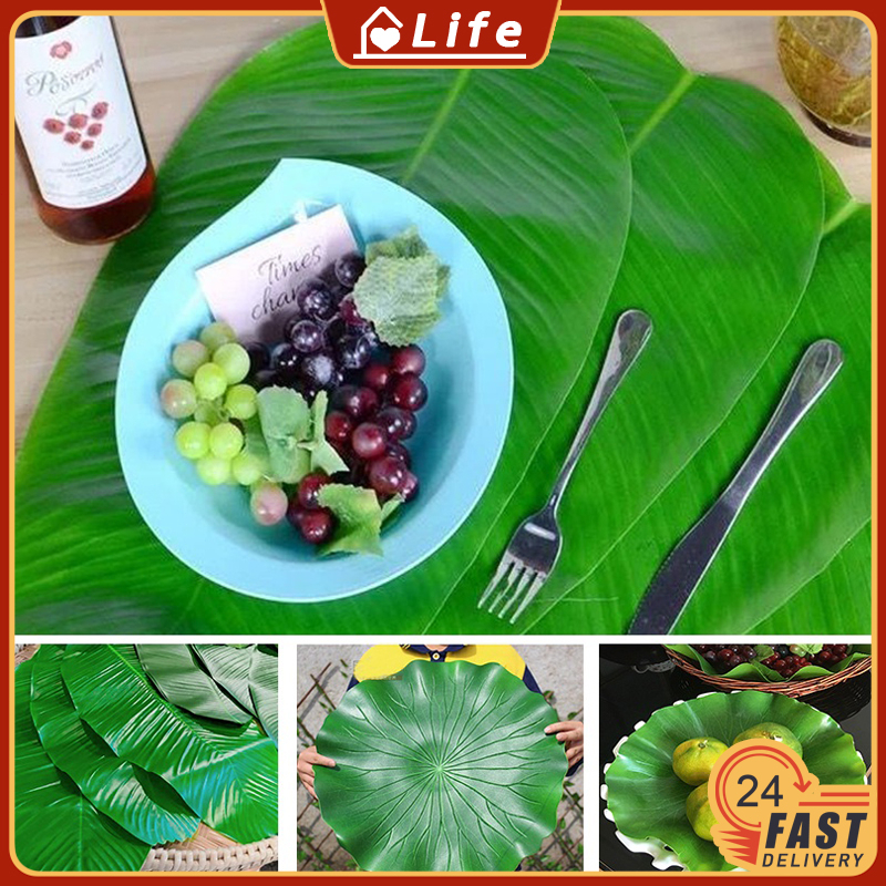 Artificial Banana Leaf Simulation Banana Leaf Table Decoration Banana ...