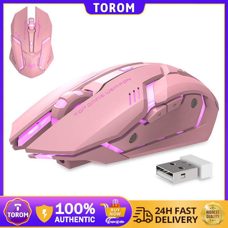 New silent gaming wireless mouse, rechargeable mouse, glowing mouse USB ...