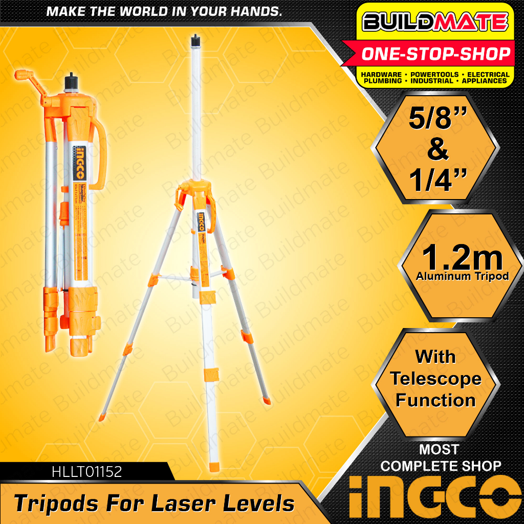 Buildmate x INGCO Tripods for Laser Levels Laser Distance Tripod Stand ...