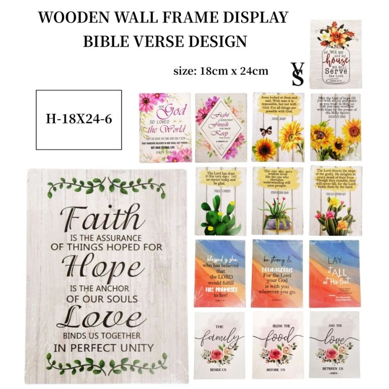 NEW BATCH! BIBLE VERSES CHRISTIAN QUOTES WOODEN WALL FRAME HOME DISPLAY ...