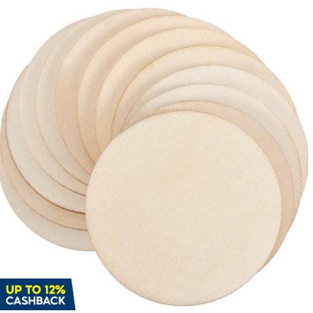 3mm thick Round Disc Unfinished Wood Circle Wood Pieces Wooden Cutouts ...